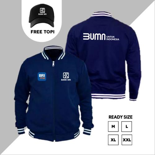 Jual jaket BRImo logo BUMN Bank BRI - jaket varsity logo BRImo free ...