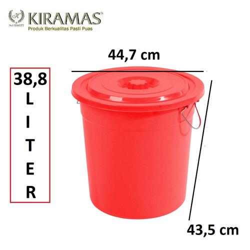 Jual KIRAMAS Ember Besar / Jumbo 40 Liter Biru/Merah 3040 (By Gojek ...
