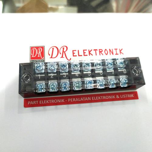 Jual Terminal Block Blok TB1508 8 kabel pin 8p 15a 600v pole Kaca kecil ...