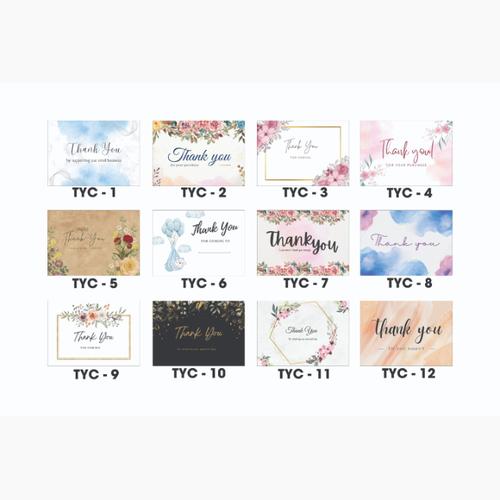 Jual Cetak Thank You Card Custom- Bahan Art Carton 260g cetak 1 sisi ...