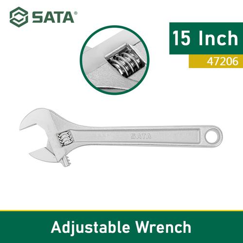 Jual Tang Kunci Inggris 15 Inch 47206 Adjustable Wrench SATA TOOLS ...