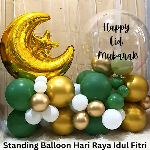 Jual standing balon-balon pvc-custom sticker-balon idul fitri-balon ...