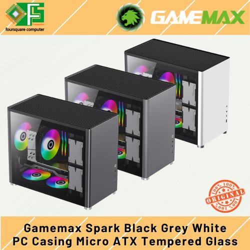 Jual PC Casing Gamemax Spark Hitam Grey Putih | CPU Case Gaming Micro ...