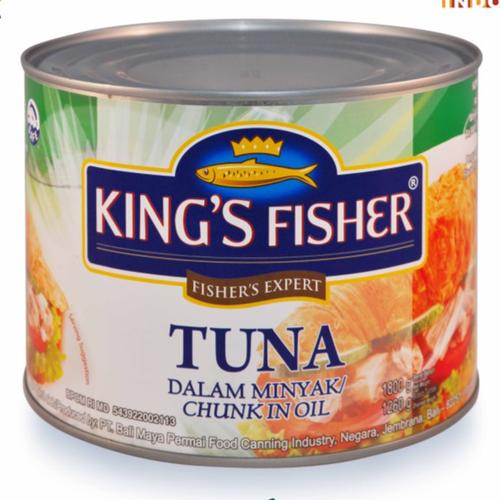 Jual Tuna Chunk In Oil King Fisher / Tuna Kaleng Minyak King Fisher 1.8 ...