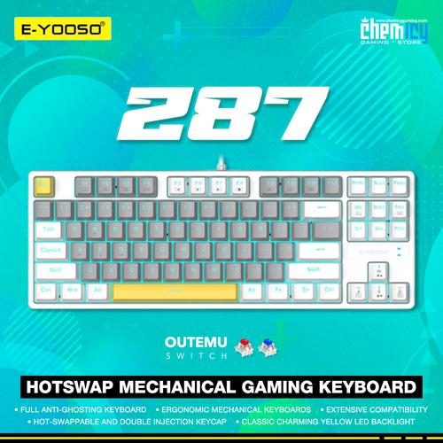 Jual E-YOOSO Z87 / Z-87 TKL Monochrome Hotswap Mechanical Gaming Keyboard - Jakarta Pusat ...