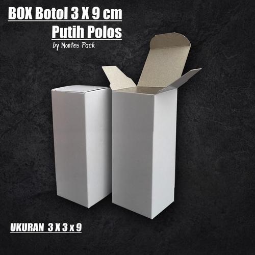 Jual Box botol pipet POLOS / Kemasan botol 3x3x9 / packaging botol ...