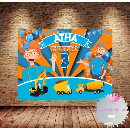 Jual Custom Backdrop Banner Spanduk Happy Birthday Bl1pp1 Kids ...