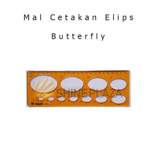 Jual Mal Cetakan Elips Butterfly BT-2070 - Penggaris Teknik Oval ...