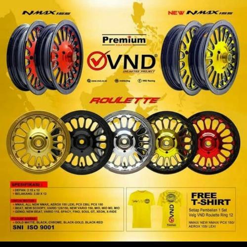 Jual VELG RECING VND RING 12 ROULETTE MIO M3/MIO Z/FINO/XEON/FREEGO/MIO ...