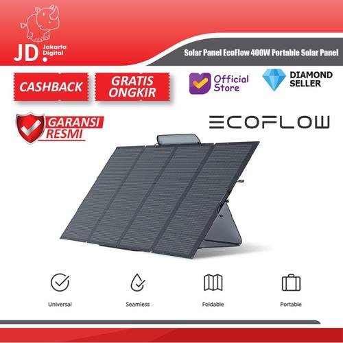 Promo EcoFLow Solar Panel Portable 400W Panel Surya Lipat Camping Tahan ...