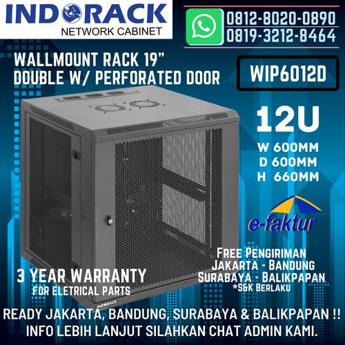Jual WALLMOUNT RACK INDORACK 12U 600MM RAK DOUBLE DOOR - WIP6012D ...