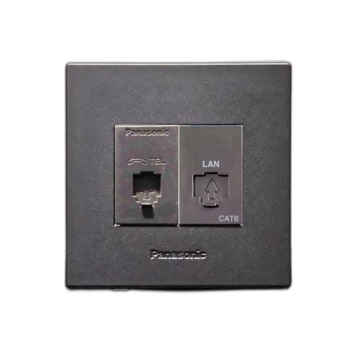 Jual Socket Telepon RJ11 Panasonic - Socket LAN RJ45 CAT6 HITAM - Kab ...