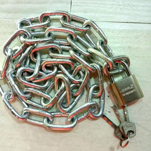 Jual rantai / Rante paketan / rantai panjang 3meter+ gembok 30ml ...