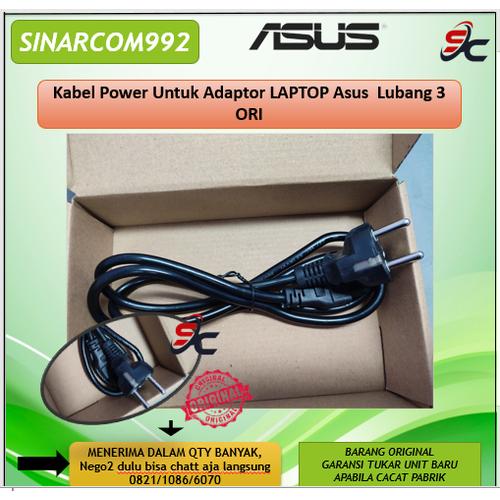 Jual Kabel Power Untuk Adaptor LAPTOP Asus Lubang 3 ORI - KABEL POWER ...