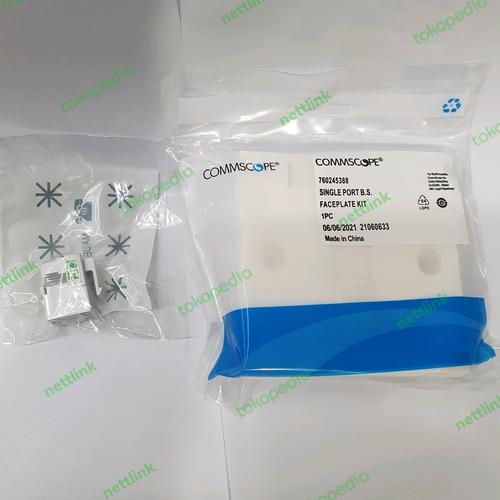 Jual faceplate rj 11 commscope/ face plate telepon 1port lengkap ...
