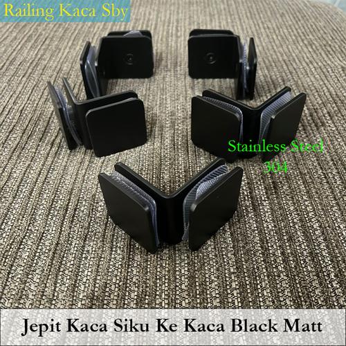 Promo JEPIT KACA KE KACA SHOWER MODEL SIKU HITAM BLACK MATT SUS 304 - Kota Surabaya - Railing ...