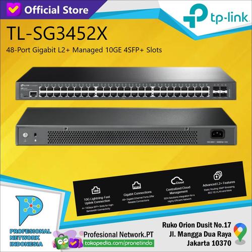 Promo TP-Link TL-SG3452X JetStream 48 Gigabit L2 Managed Switch 4 SFP+ ...