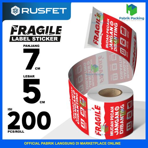 Jual Stiker fragile jangan di banting stiker label pengiriman 7cm x 5cm ...