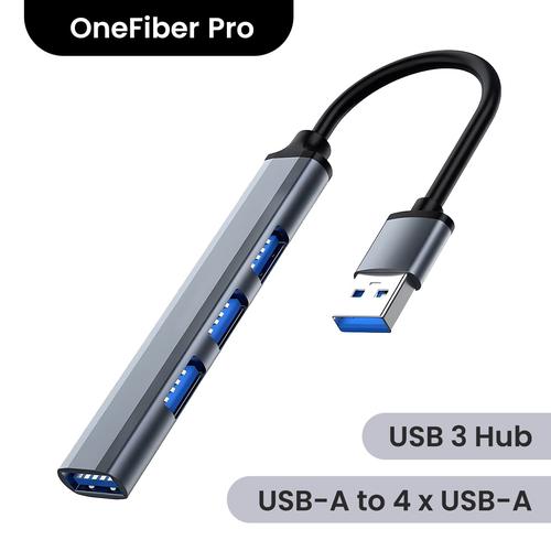 Jual USB 3.0 Type-A Hub Slim OTG Adapter to 4 Port USB-A - OneFiber ...
