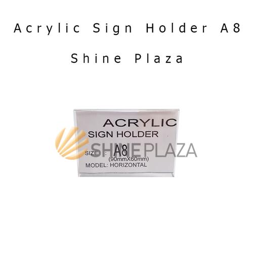 Jual Stand Acrylic A8 Landscape Display Papan Nama - Akrilik Tent Sign ...