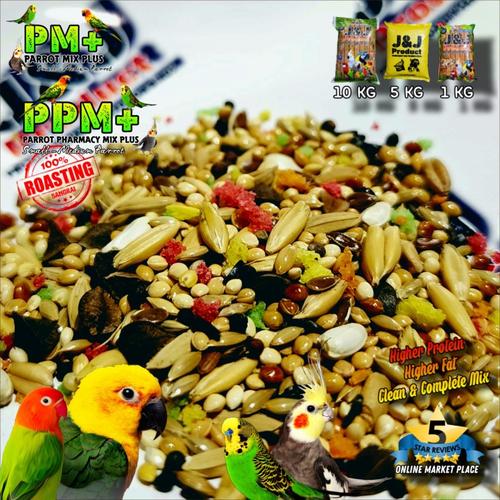 Jual Pakan Ternak Lovebird Parkit Falk J&J Parrot Mix Plus PM+ 1 KG ...