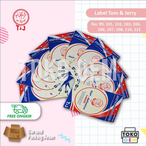 Jual TOM & JERRY STIKER ADHESIVE LABEL NAMA UNDANGAN HARGA ALAMAT T&J 1 PAK - 107 - Kab ...