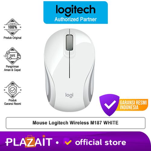 Jual Mouse Logitech Wireless M187 White - 100% Original - Black - Kota Medan - PLAZA IT STORE ...