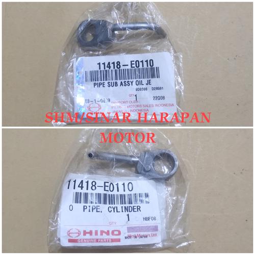 Jual PIPE SUB ASSY OIL JET 11418-E0110 GENUINE JAPAN JET OIL HINO FM8J ...