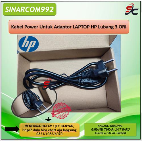 Jual Kabel Power Untuk Adaptor LAPTOP HP Lubang 3 ORI - KABEL POWER ...