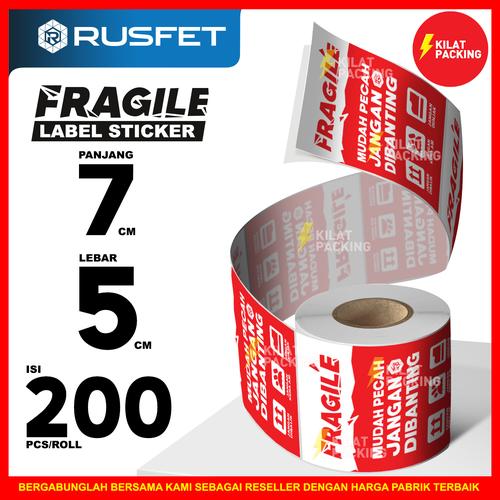 Jual Stiker label pengiriman stiker fragile jangan di banting 7cm x 5cm ...