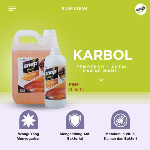 Jual karbol Pine snap clean 4 liter mengandung disinfectan anti virus2 ...
