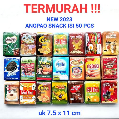 Jual NEW 2023 Angpao Snack Isi 50 Angpau Selamat Lebaran Idul Fitri ...