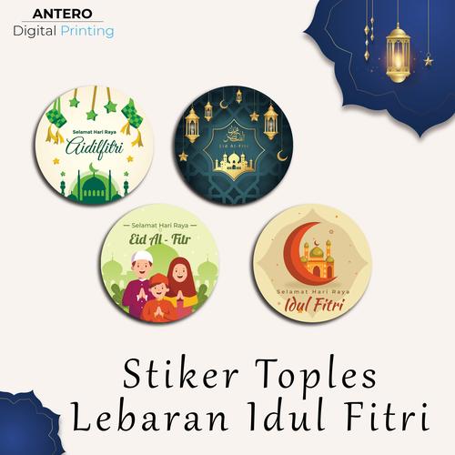 Jual Stiker Toples Lebaran Idul Fitri | Sticker Bulat | Stiker Hampers ...
