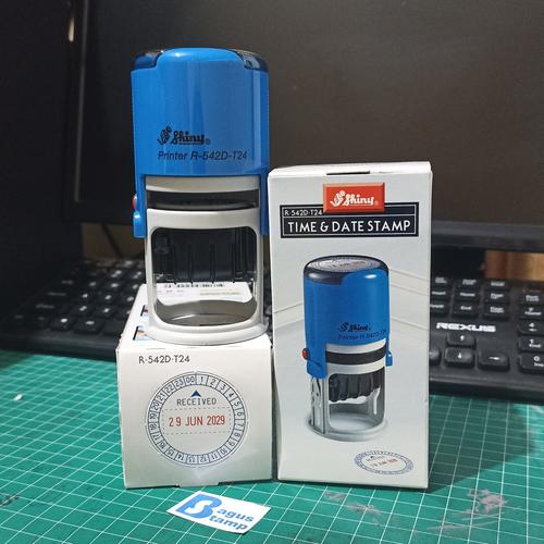 Jual Stempel Shiny Round R 542D T24 / Jam / Tanggal / Time and Date ...