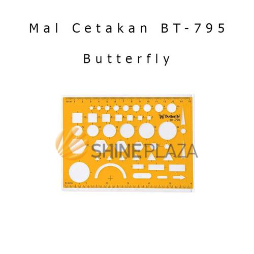Jual Mal Cetakan Bentuk Butterfly BT-795 - Penggaris Teknik Template ...