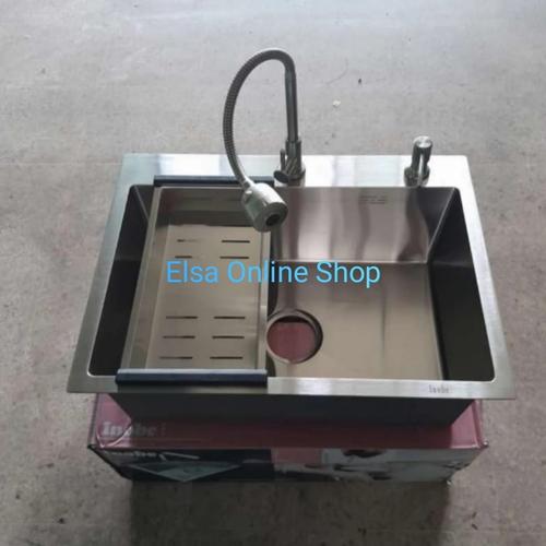 Jual Inobe Kitchen sink inobe 6045 stainless komplit set kran fexsibel ...