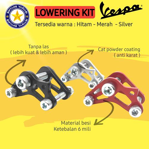 Promo Lowering Kit Vespa Sprint Primavera LX S Pemendek Shock Belakang ...
