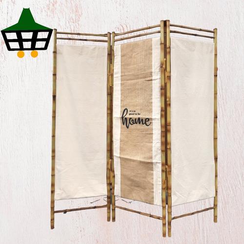 Jual Partisi Ruangan/Penyekat Ruangan Minimalis Bambu Kombinasi Kain 1B ...
