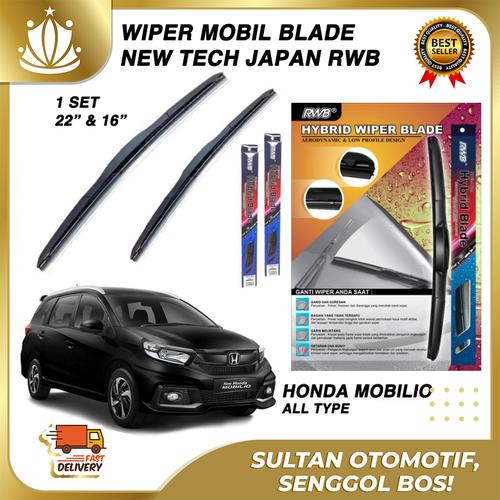 Jual Wiper Mobil Honda Mobilio Karet Wiper Frameless Hybrid Blade Set ...
