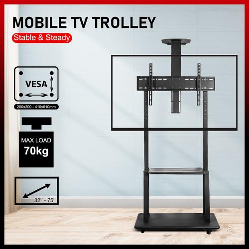 Promo Tv Stand Portable Mobile TV Trolley Stand Movable LCD LED 32" To ...
