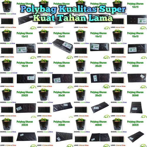 Jual Poly Bag Tanaman Plastik Kecil Per 10 Buah Ukuran 10.10, 10.12, 10 ...
