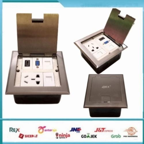 Jual STOP KONTAK LANTAI/MEJA - FLOOR SOCKET LANTAI/MEJA HDMI,VGA,TELP ...
