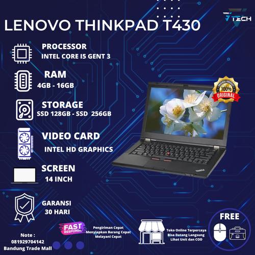 Jual Lenovo Thinkpad T410 T420 T430 T430s MULUS / BERGARANSI / ORIGINAL ...