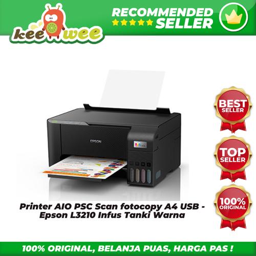Jual Printer Epson L3210 Infus Tanki Warna AIO PSC Scan fotocopy A4 USB ...