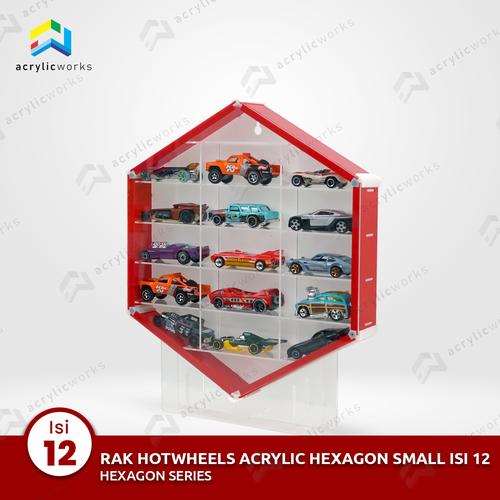 Jual RAK TEMPAT DISPLAY HOTWHEELS 1:64 MODEL SEGI ENAM HEXAGON SMALL ...