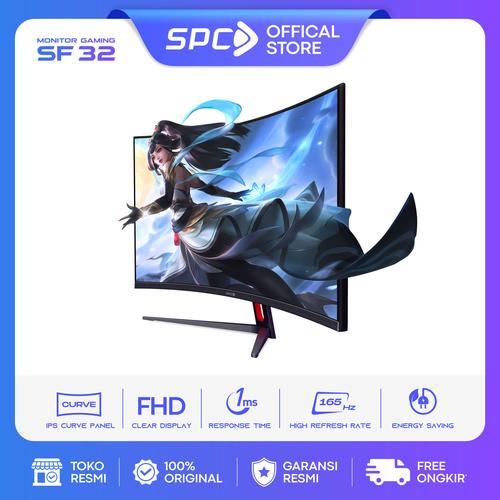 Promo Monitor Gaming SPC SF 32 inch curve frameless FHD Cicil 0% 3x ...