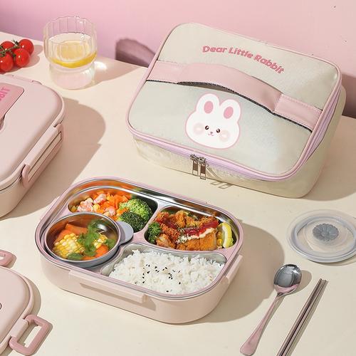 Jual Lunchbox rabbit kotak makan stainless kotak bekal anak - 2 sekat ...