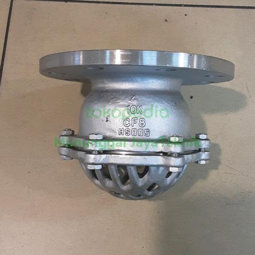 Jual foot valve ss304 flange jis 10k 4" - foot valve stainless jis 10k ...