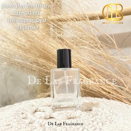 Jual botol parfum hrm*es 30 ml hitam putar/botol parfum kotak hitam 30 ...