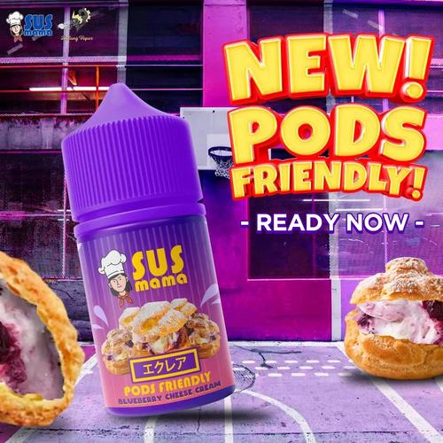 Jual Sus Mama V2 Blueberry Cheese Cream Pods Friendly 30ML - Liquid ...